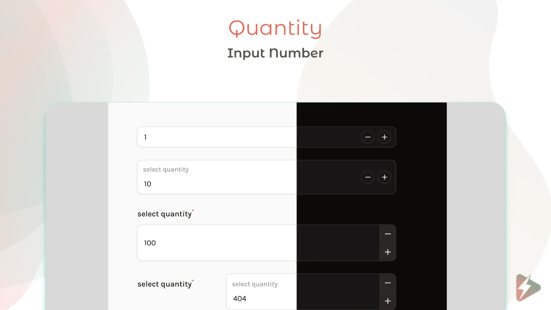 Quantity ⚡️ Input Number by Lara Zeus - Filament
